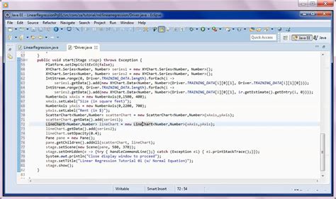 prototype project linear regression w java and normal equation 01