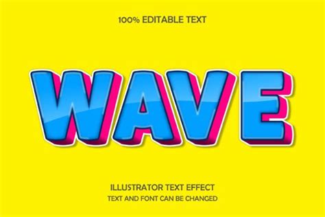 Wave Text Effect Graphic By Gladiator Studio Creative Fabrica
