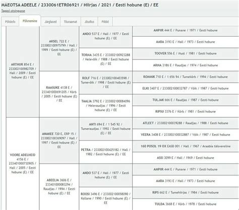 Eestinhevoset Mäeotsa Adeele 2021