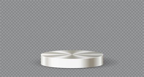 제품을 배치하기 위한 은색 연단 또는 쇼케이스 3d 스타일 연단 은색 고급 배경 원형 은색 연단 벡터 그림 프리미엄 벡터
