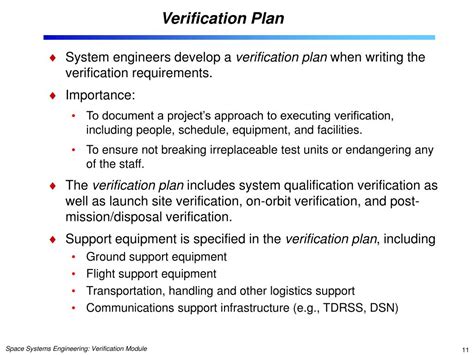 Ppt Verification Module Space Systems Engineering Version 10