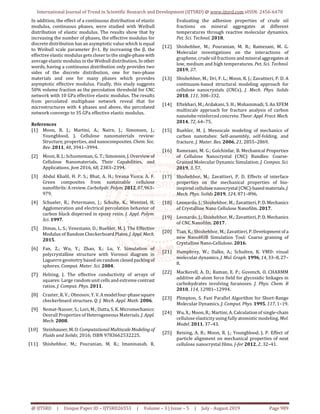 Multiscale Modeling Approach For Prediction The Elastic Modulus Of Percolated Cellulose