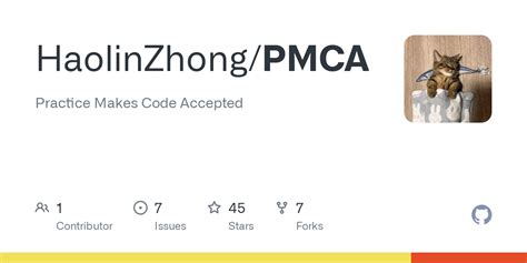 Github Haolinzhongpmca Practice Makes Code Accepted