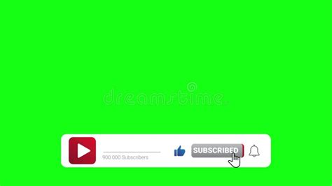 Get Notification Button Subscribe Lower Third Animations Chroma Key Green Screen Background