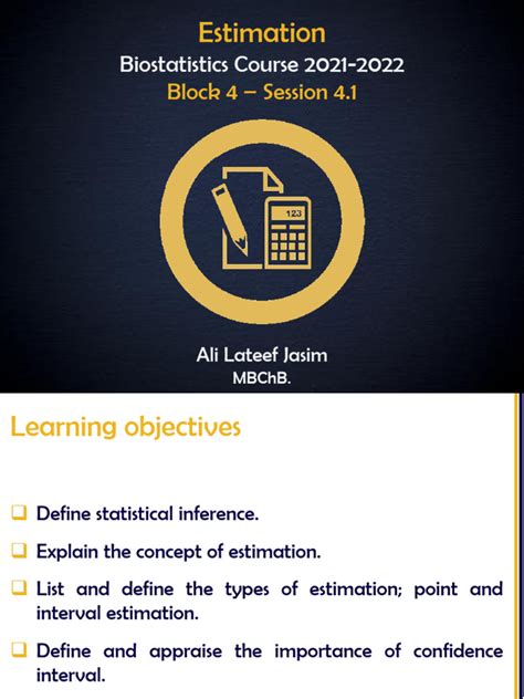 4 1 Estimation Pdf Standard Error Estimator