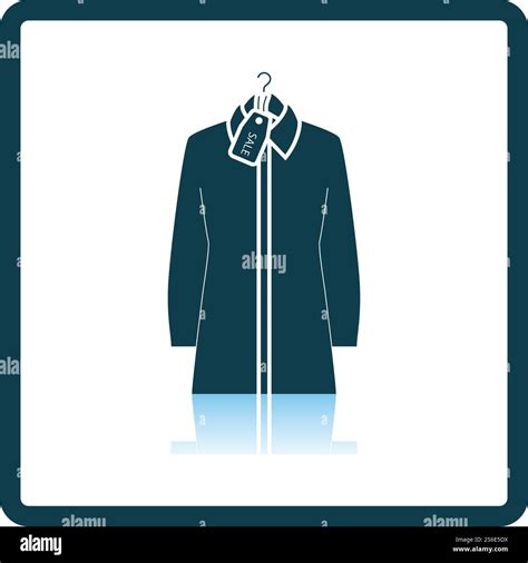 Blouse On Hanger With Sale Tag Icon. Square Shadow Reflection Design. Vector Illustration Stock ...
