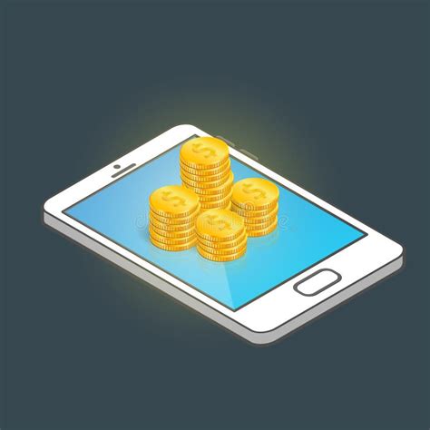 Isometric Smartphone With Graphs Mobile Analytics Concept Modern