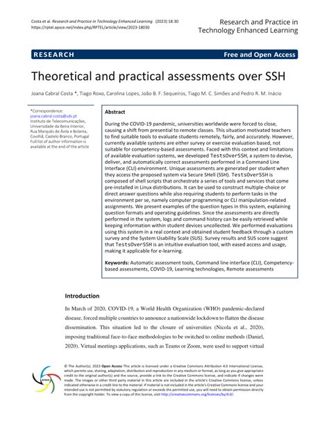 Pdf Theoretical And Practical Assessments Over Ssh