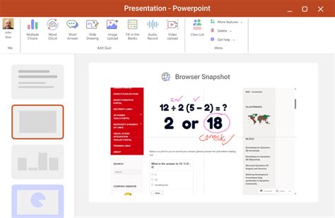 Embedded Browser In Powerpoint Classpoint
