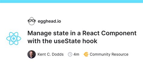 manage state in a react component with the usestate hook