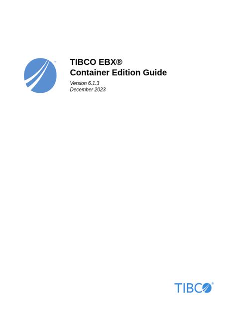 Tib Ebx 6 1 3 Container Edition Pdf Websites Postgre Sql