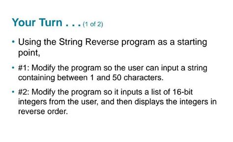 Solved Your Turn 1 Of 2 Using The String Reverse