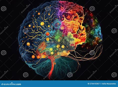 Neurons Or Nerve Cells Connected In Neuronal Network Stock Illustration