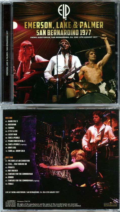 Emerson Lake And Palmer San Bernardino 1977 2 Cd Set Virtuoso