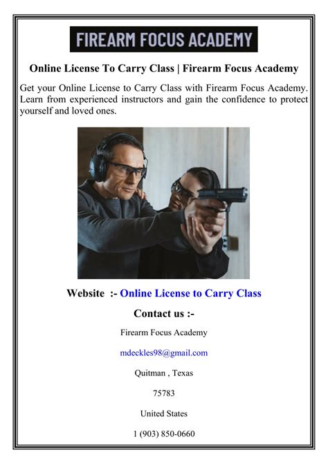 Ppt Online License To Carry Class Firearm Focus Academy Powerpoint