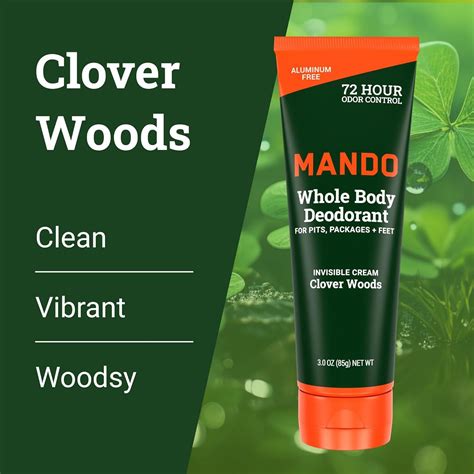 Mando Whole Body Deodorant For Men Invisible Cream 72 Hour Odor