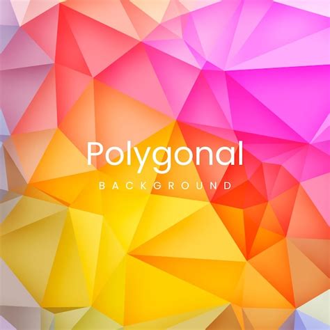 Premium Vector Polygonal Geometric Abstract Colored Background Vector