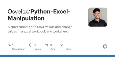 Github Osvelsxpython Excel Manipulation A Short Script To Add Rows