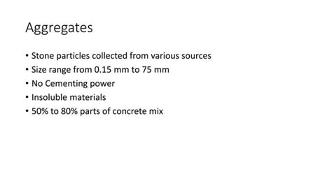 Aggregates Introduction Types And Properties PPTX