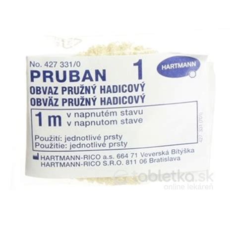 Pruban č 1 Sieťový Hadicový Obväz Jednotlivé Prsty 1m Etabletka