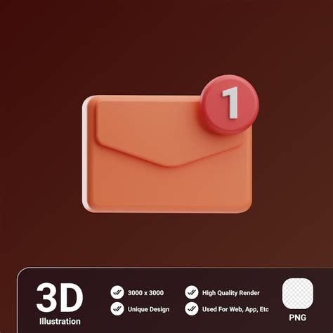Premium Psd Ecommerce Mail Notification 3d Illustration