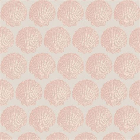Michelle Blush Wallpaper Pastel Pink Shells High Quality Paste The