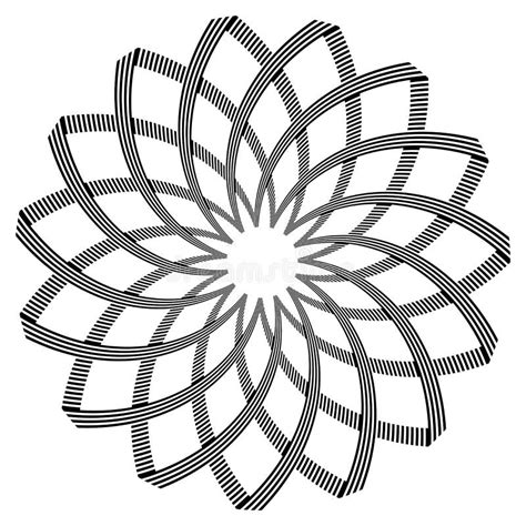 Rotation Lines Patterns Stock Vector Illustration Of Latticed 105068767