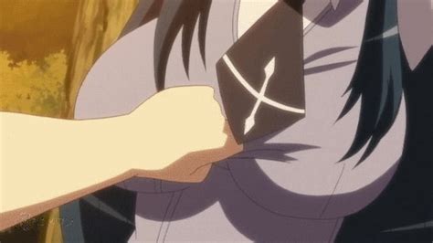 Uno Makoto Seikon No Qwaser Animated Animated Girl Black Hair Bouncing Breasts Bra