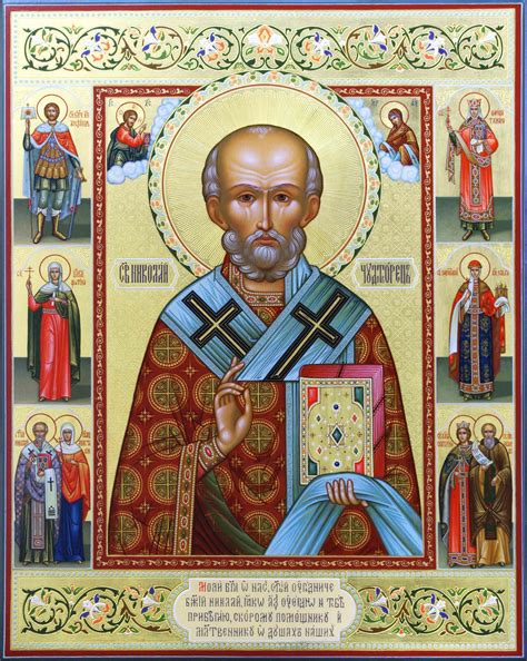 Икона Святого Николая Чудотворца работы мастерскойПалехский иконостас