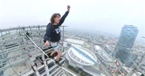 la graffiti tower tightrope walker faces lapd criminal investigation