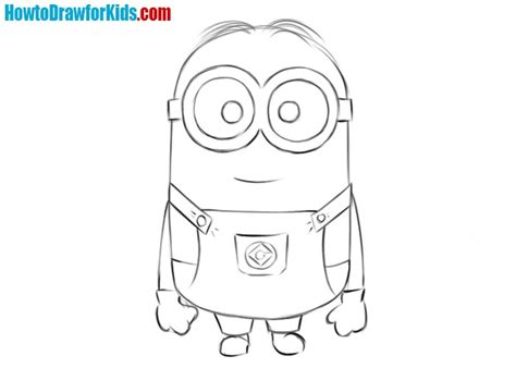 Minion Beginner Step By Step Disney Drawing Mark Off The Width And