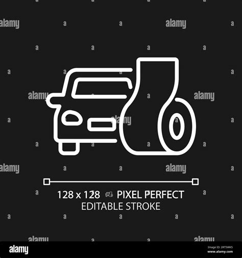 Customizable Soundproofing Car White Thin Linear Icon Stock Vector Image And Art Alamy