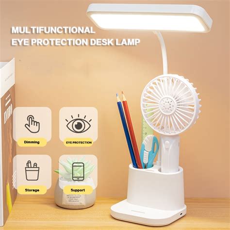 Multifunction LED Desk Lamp Foldable Table Lampu USB Rechargeable Dimmable Study LED Night Light