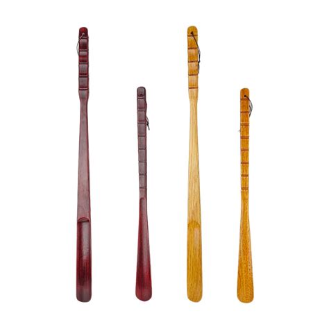 Natural Wooden Long Handle Shoe Horn Shoe Care And R Grandado