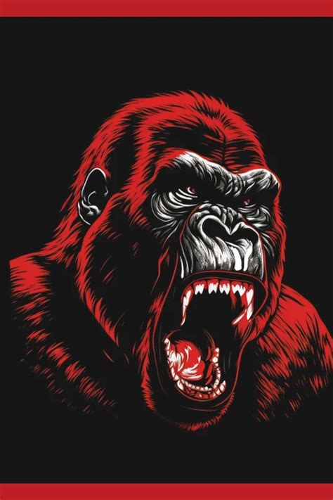Stunning Gorilla Illustration T Shirt
