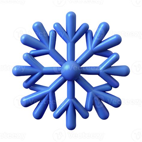 Rare Vintage A Symmetrical Blue Snowflake Single Weight Stroke Flat Color With Scalable Design