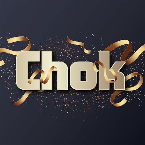 Premium Photo Chok Text Effect Gold  Attractive Background Card Photo