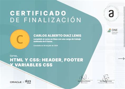 ¡estoy Muy Emocionado De Compartir Que He Completado Con éxito El Curso De Html Y Css Header