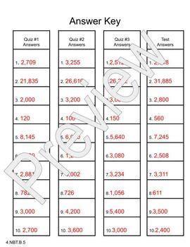 Multi Digit Multiplication Quiz And Test Set By Pettis Made Possible
