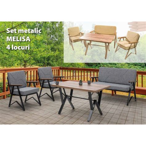 Set Mobilier Metalic Melisa 4 Locuri