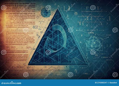 Geometry Style Mathematical Formulas And Calculations Beautiful