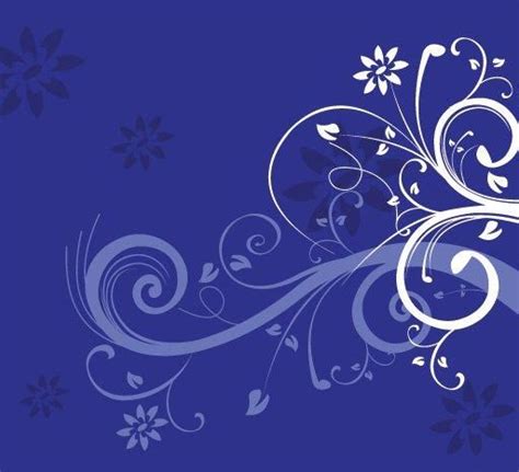 White Swirls Blue Background Vector Download