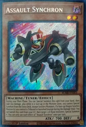 Yu Gi Oh Tcg Assault Synchron Blmr En003 1st Ed Secret Rare Meses