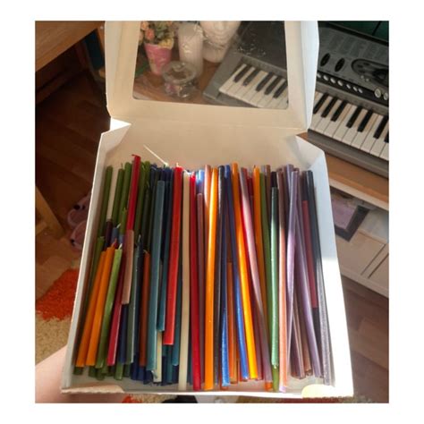 Тонкие разноцветные свечи Свеча Воск Свечи ручной работы