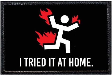 I Tried It At Home Black Background Morale Patch Hook