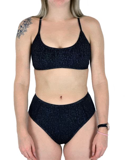 Sparkling Holographic Dot Set Final Sale Hoaka Swimwear