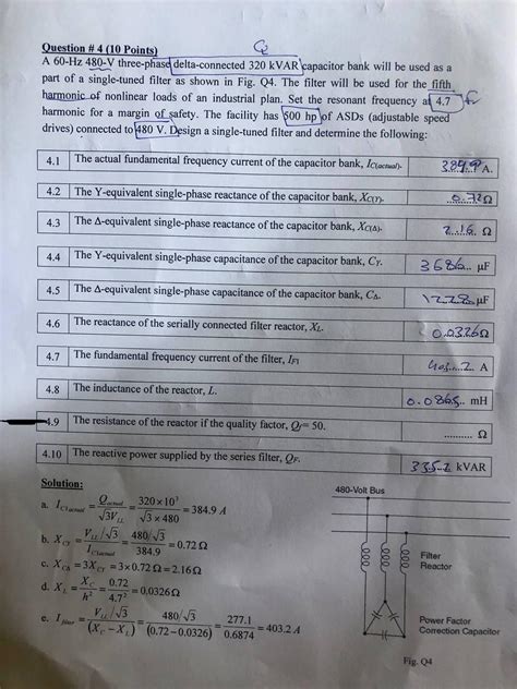Solved Question Points Q A Hz V Three Phasel Chegg Com