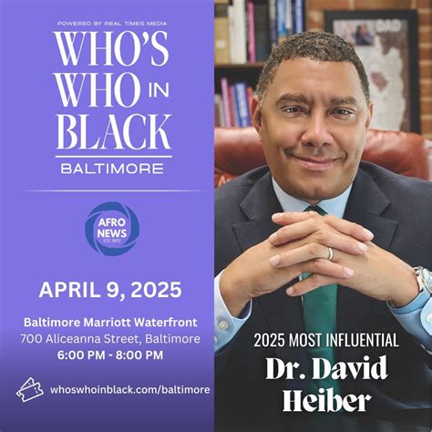 From The Desk Of David Heiber Im Deeply Honored To Be Recognized As One Of Afro American