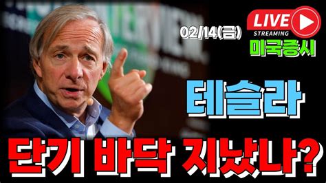 0214 금 실시간 라이브 테슬라 단기 바닥 지났나 I 미국주식 대응 및 전략 Youtube