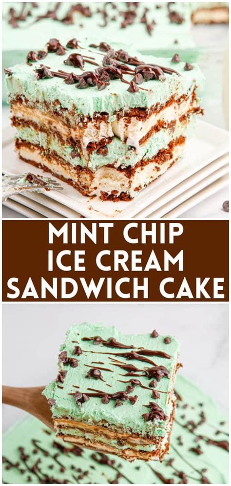 Mint Chocolate Ice Cream Sandwich Cake Recipe Mint Chocolate Chip